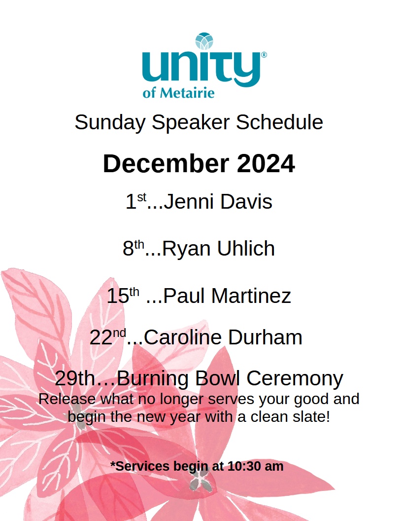 Unity of Metairie – Loving, inclusive spiritual community.